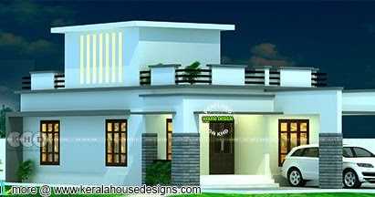 Single Floor Homes Designs Flat Roof Flat Roof Single Floor Home In